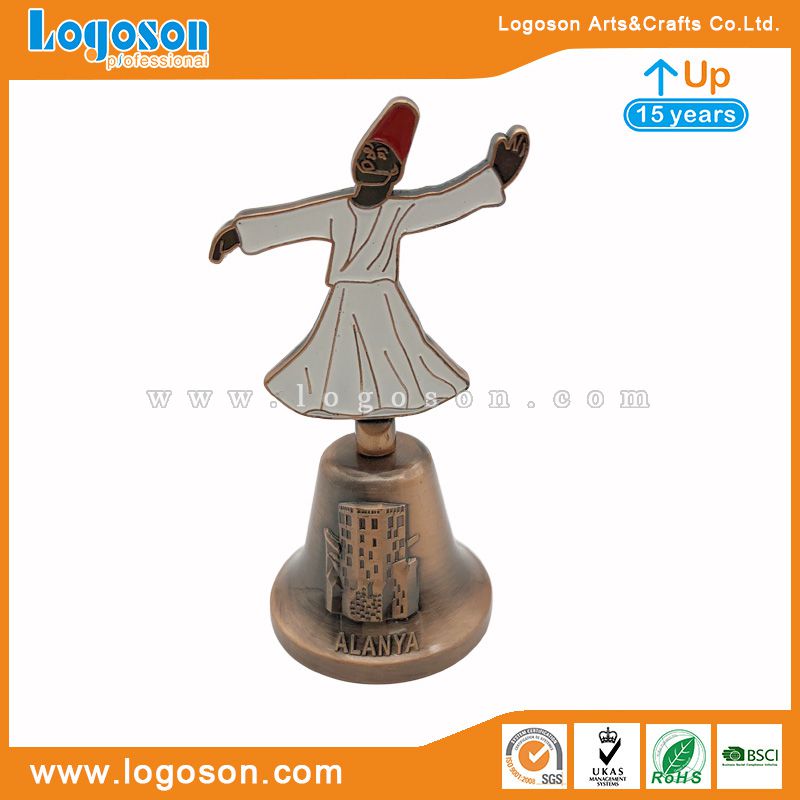 Metal Customized Dinner Bell Turkey Souvenir Bells