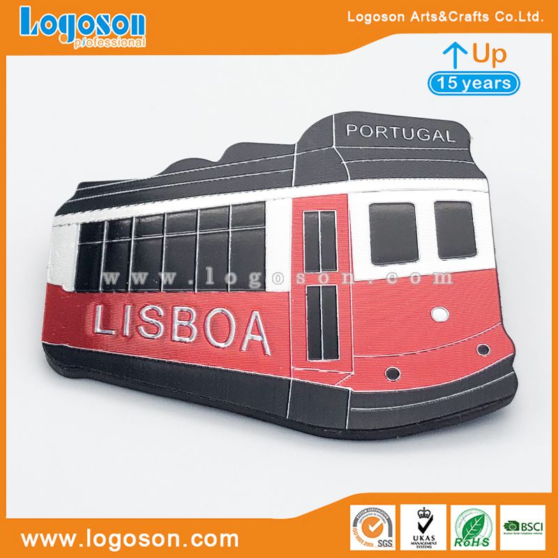 OEM Bus Shape Lisboa Souvenir Style Cute Refrigerator Magnets