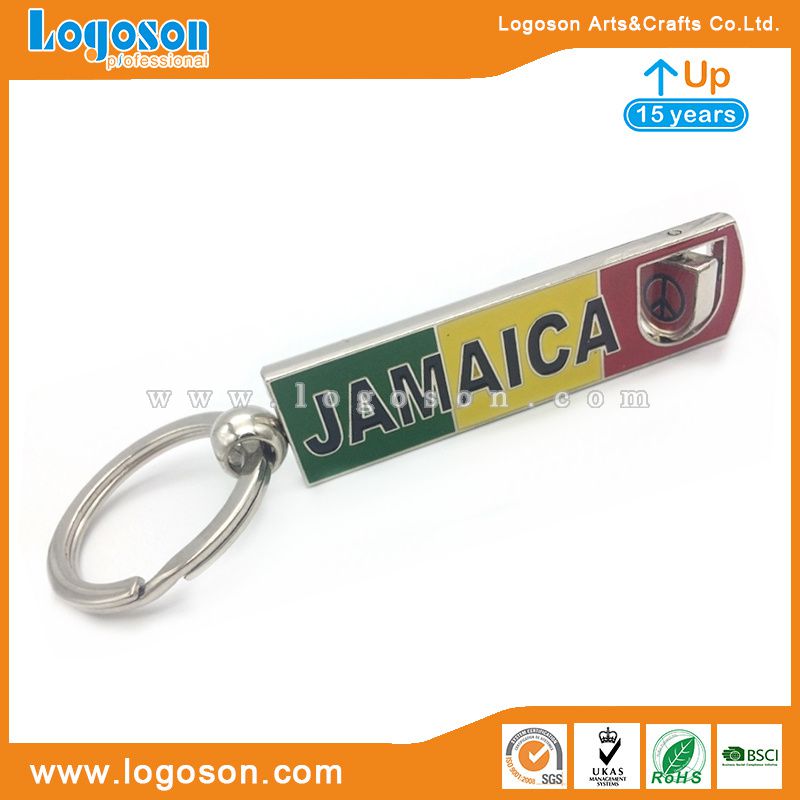 Metal Country Key Chains Souvenir Logo Jamaica Souvenirs