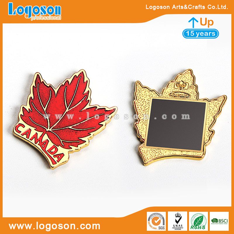 Maple Leaf Shape Customized Small Magnets Canada Souvenirs