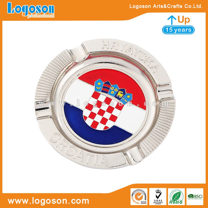 Personalized Metal Ashtray Croatia Souvenir Logo Custom