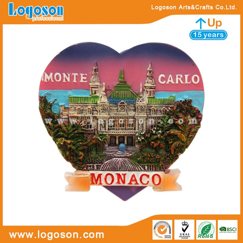 Monte Carlo Buildings Charms Resin Magnets Monaco Souvenirs