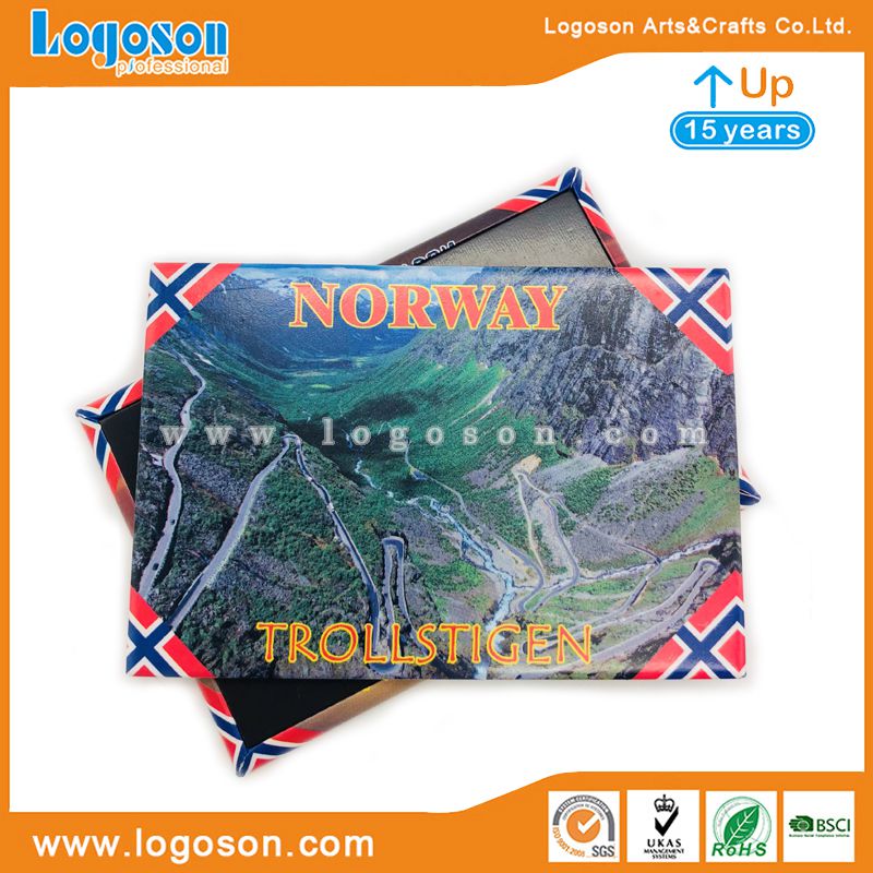 Tinplate Printed Scenery Norway Fridge Magnet Souvenirs OEM/ODM