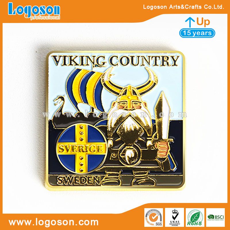 Viking Country Swedish Square OEM Refrigerator Magnets Wholesale