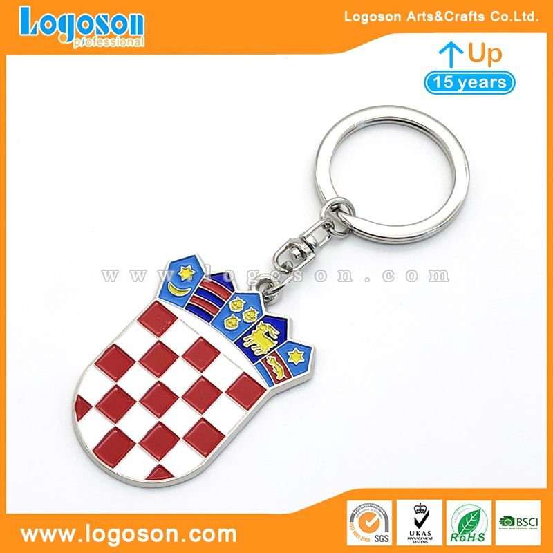 Croatia Coat of Arms Flag Souvenir Enameled Keychain Wholesale