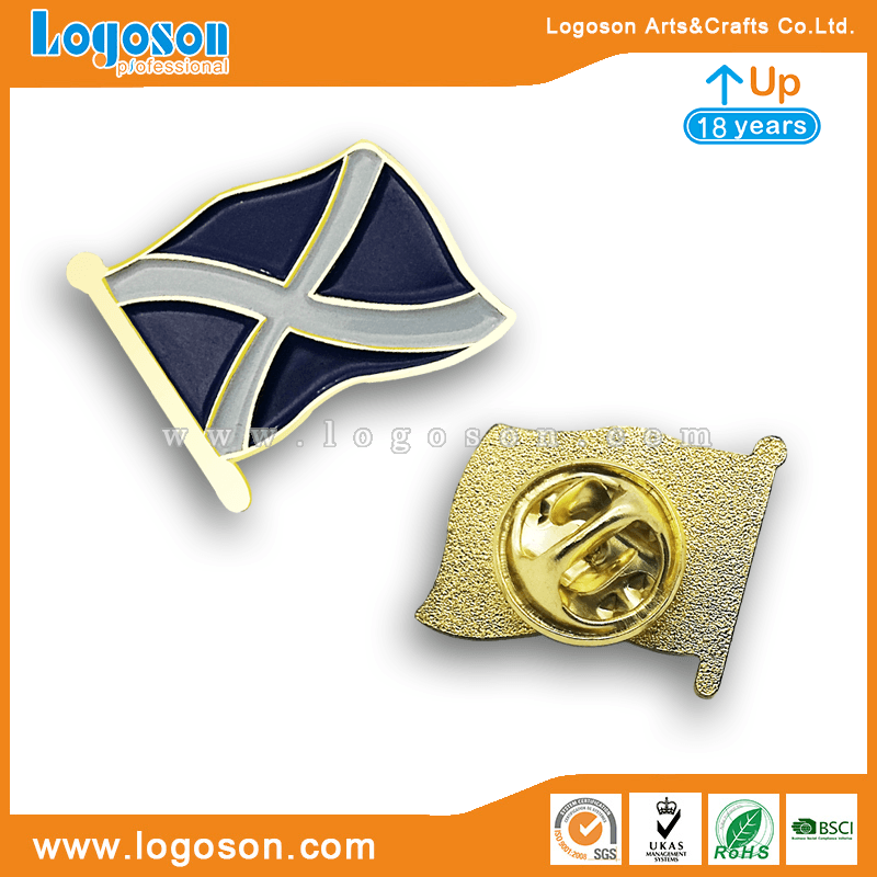 Custom Made Scotland Flag Metal Badge Wholesale Souvenirs