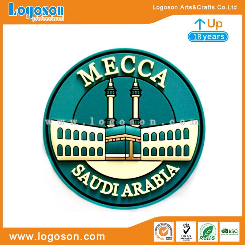 Custom Mecca PVC Rubber Fridge Magnets Saudi Arabia Souvenirs