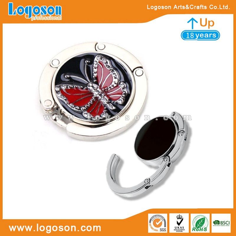 Butterfly Table Handbag Holder Hooks Foldable Custom Non-Slip Holder