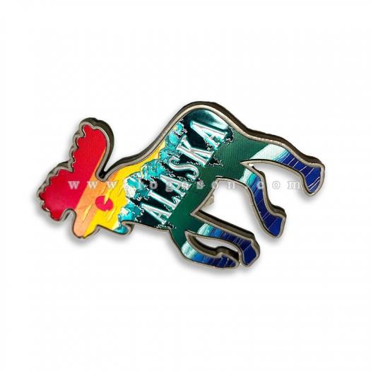 Unique Elk Moose Shape Alaskan Charm Alaska Fridge Magnet Touirst Gift
