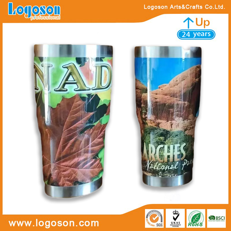 Custom Vacuum Insulated Car Coffee Mug with Leak Proof Lid USA Souvenirs
