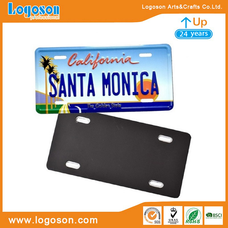 Custom Made License Plate Fridge Magnet Aluminum Embossed Car Plate