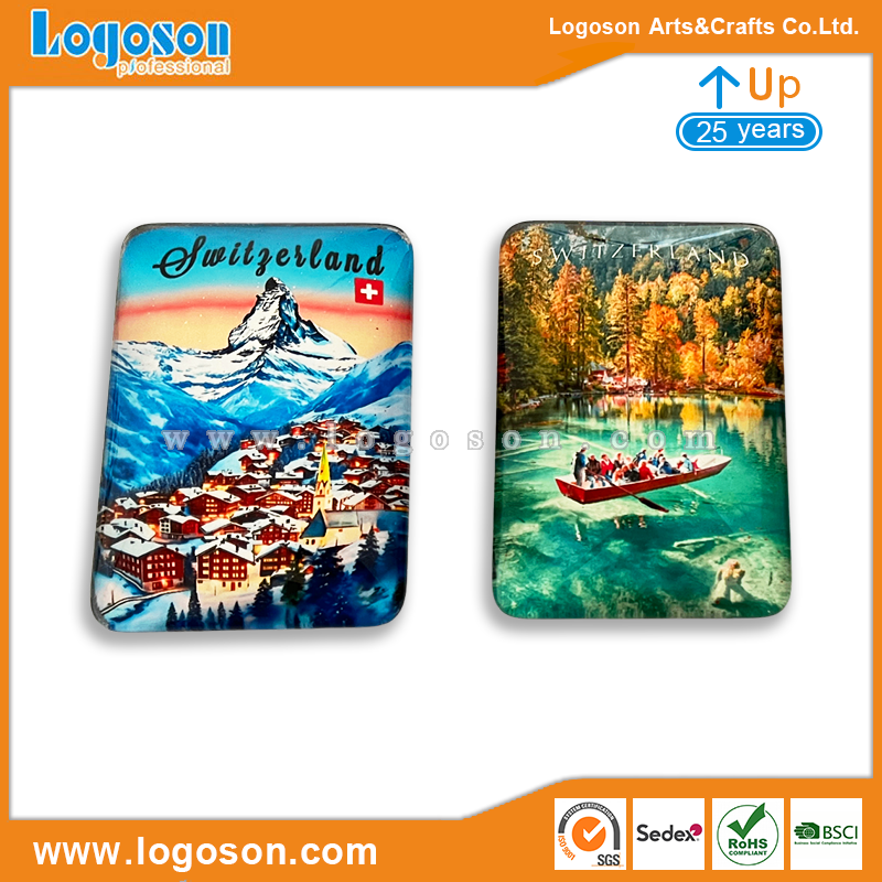2025 Switzerland Souvenirs Custom Glass Refrigerator Magnets for ...